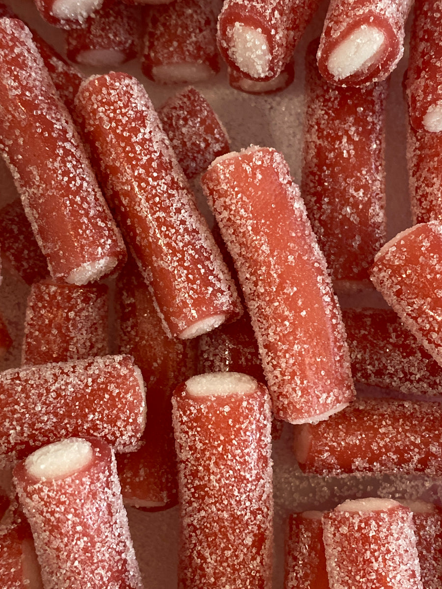 Sour Strawberry sticks mini – Nantasket Sweets By Swedes