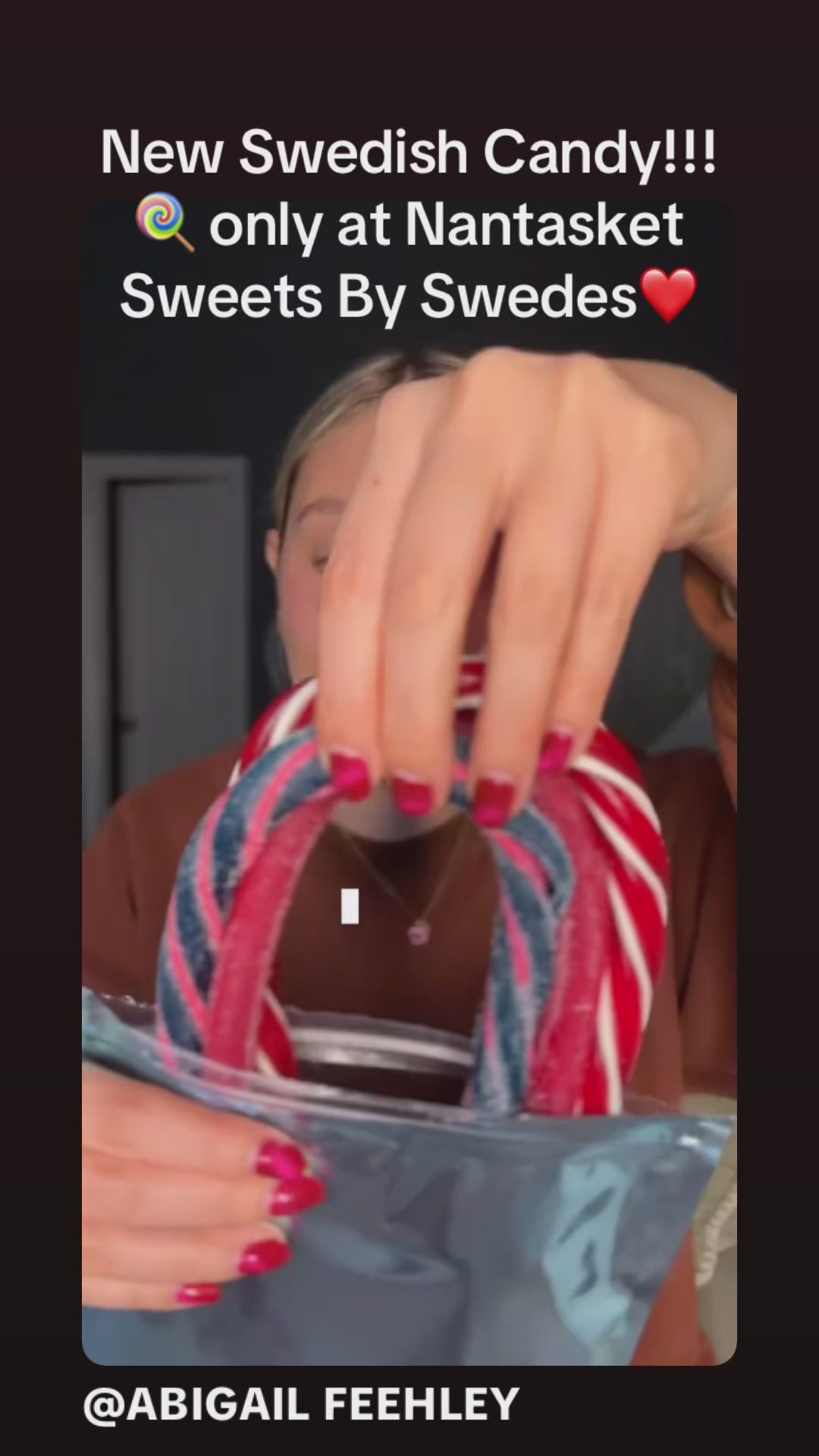 Two feet long Swedish Candy Log Sour Wild Strawberry, Sour Fizzy Blue ...